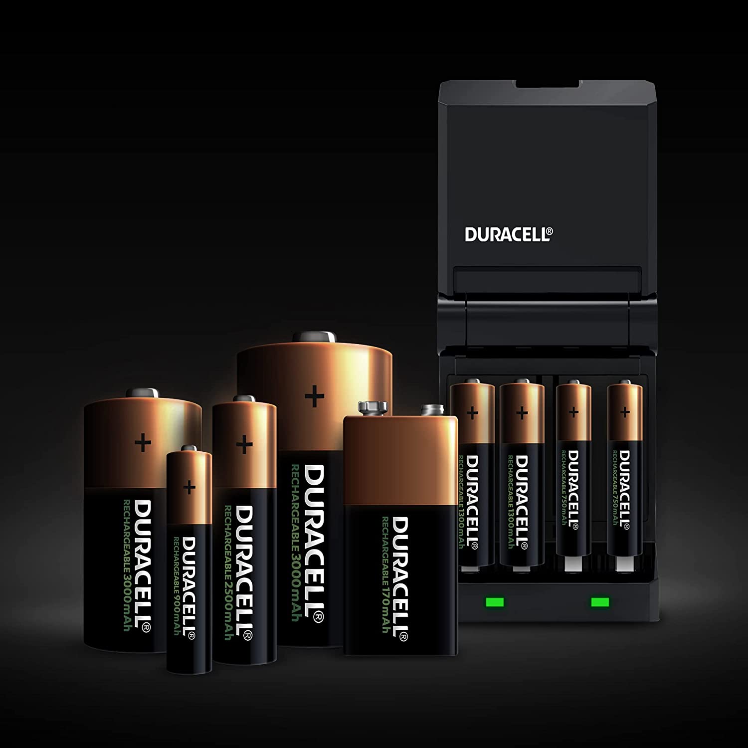 Duracell Rechargeable D 3000 mAh Batteries pack of 2