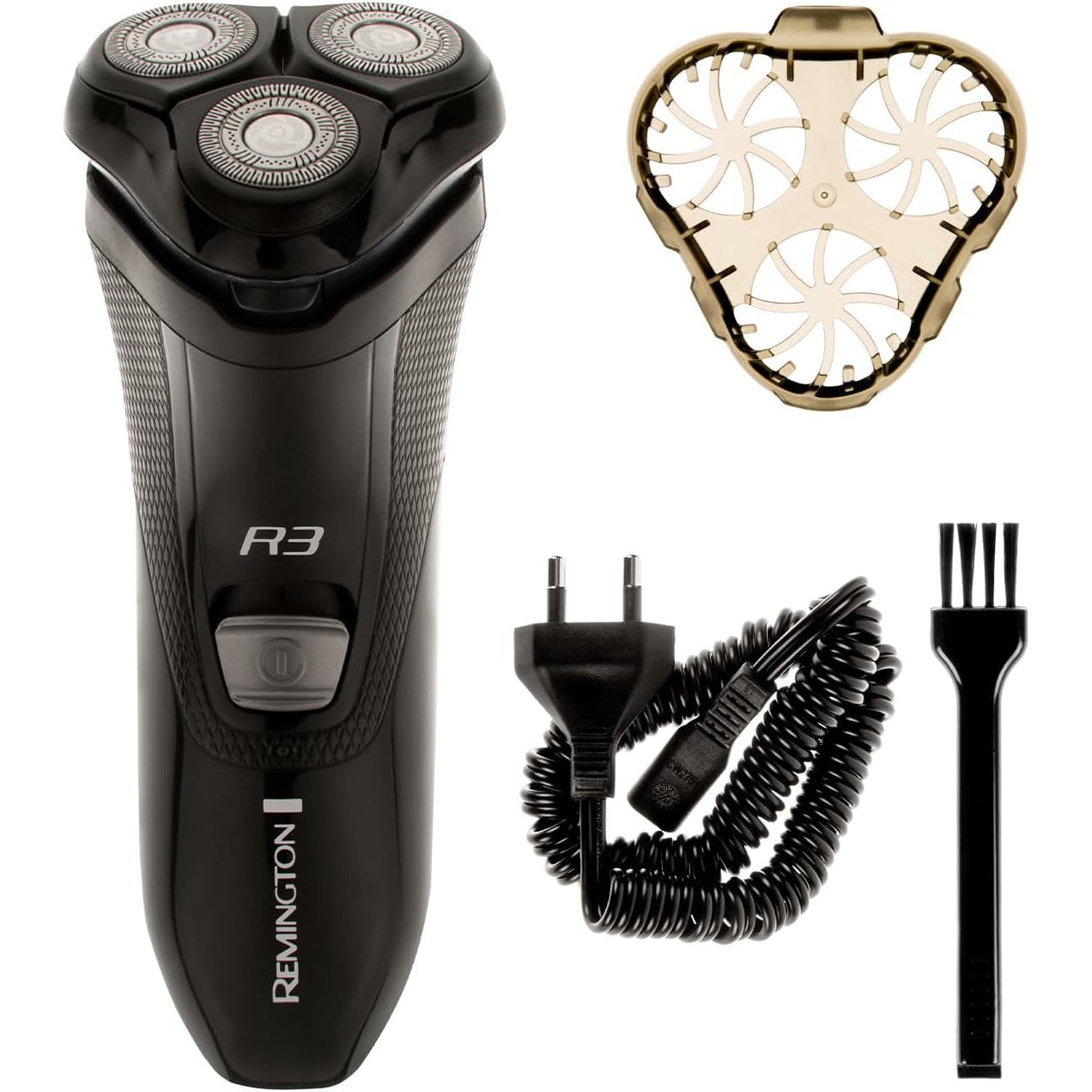 Remington Mens Electric Rotary Shaver R3 Pop-up Trimmer, 40mins Corded