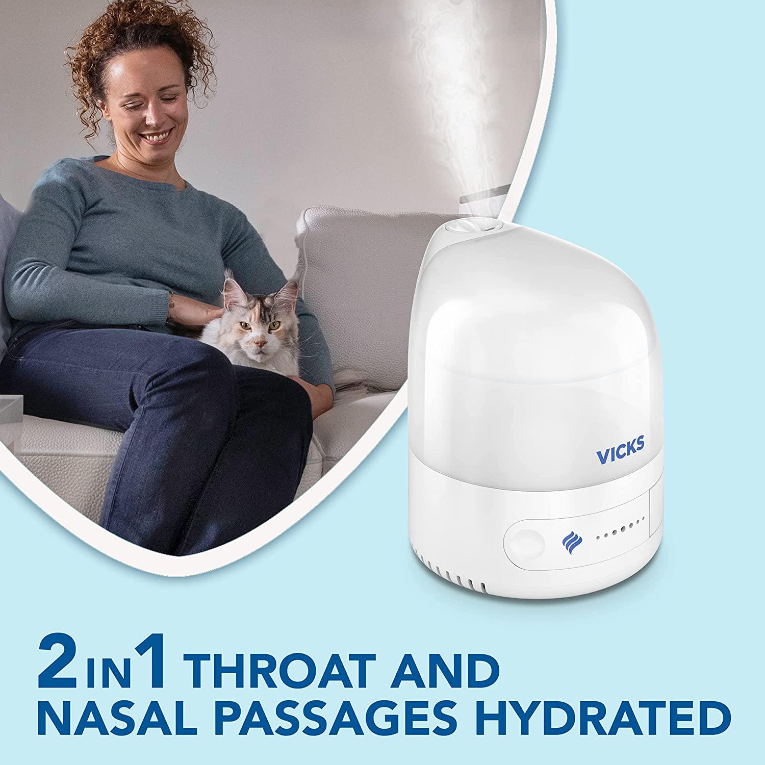 Vicks Personal Cool Mist Ultrasonic Humidifier VUL510E1 0.7 litre tank